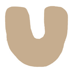 Tracing alphabet uppercase capital letter u Vector Image