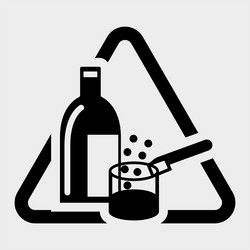 Chemicals in use symbol sign isolate on white Vector Image