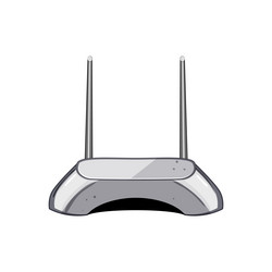 Wireless router cartoon Royalty Free Vector Image