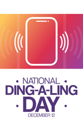 National ding-a-ling day december 12 Royalty Free Vector