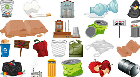 Litter in the park Royalty Free Vector Image - VectorStock