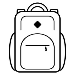 Backpack icon on white Royalty Free Vector Image