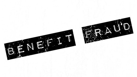 Benefit fraud rubber stamp Royalty Free Vector Image