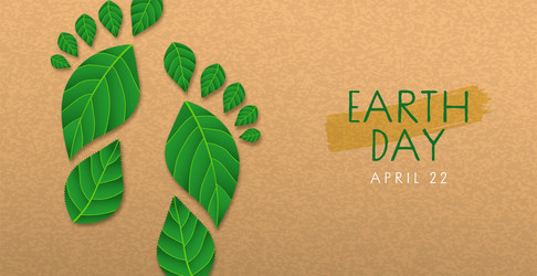 Environment day card green carbon footprint Vector Image