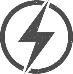 Bolt electricity letter r Royalty Free Vector Image