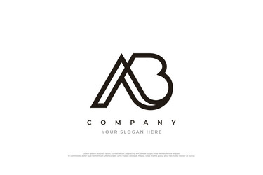 Initial letter ab logo design Royalty Free Vector Image