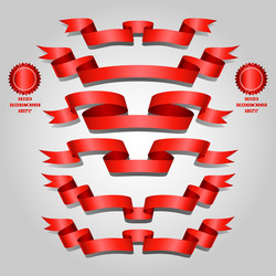 Orange ribbon set Royalty Free Vector Image - VectorStock