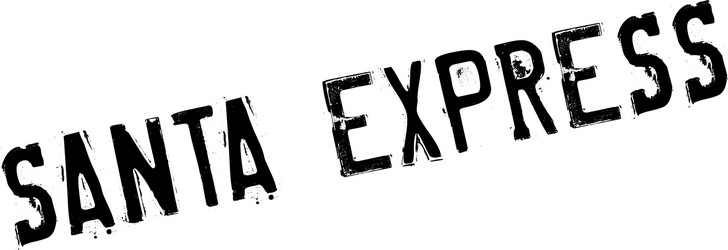 Santa express rubber stamp Royalty Free Vector Image