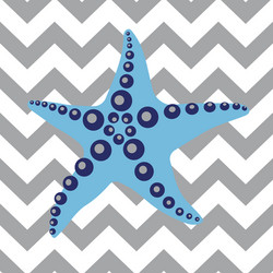 Pattern with sea stars Royalty Free Vector Image
