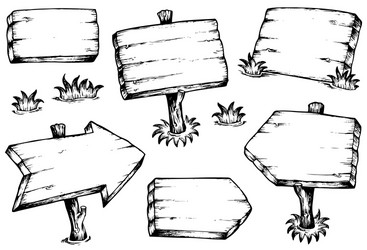 Wooden home sign Royalty Free Vector Image - VectorStock