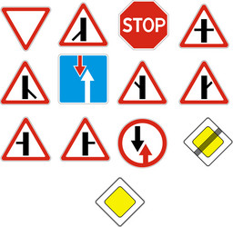 Road Priority Sign Vector Images (over 380)