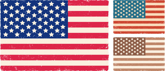 Vintage american flag Royalty Free Vector Image