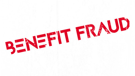 Benefit fraud rubber stamp Royalty Free Vector Image
