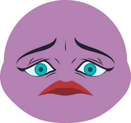 Sphere cartoon face expression icon Royalty Free Vector