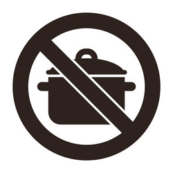 No cooking pan sign Royalty Free Vector Image - VectorStock