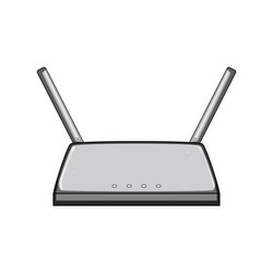 Wireless router cartoon Royalty Free Vector Image