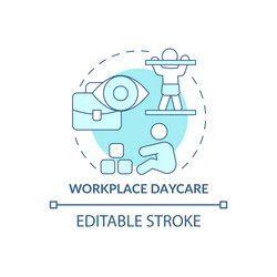 Combine childcare and work loop concept icon Vector Image