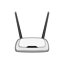 Connection router cartoon Royalty Free Vector Image