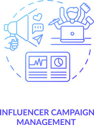 Unfinished ads blue gradient concept icon Vector Image