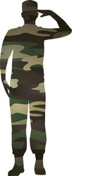 Military figure avatar camouflage isolated icon Vector Image
