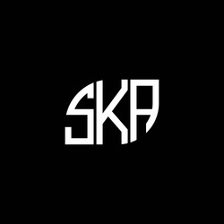 Ska letter logo design on black background Vector Image