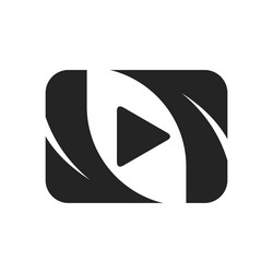 Video logo template isolated brand identity icon Vector Image