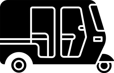 Electric cabin scooter icon rickshaw side view Vector Image