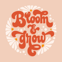 Inspiration hand drawn floral theme phrase Vector Image