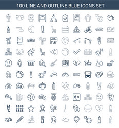 Blue icons Royalty Free Vector Image - VectorStock