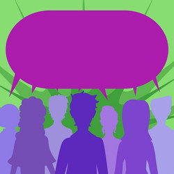 Group of people sharing important informations Vector Image