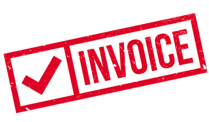 Invoice red rubber stamp on white Royalty Free Vector Image