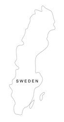 Sweden Map Outline Vector Images (over 760)