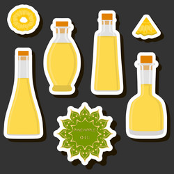 On theme big set different types liquid oil Vector Image