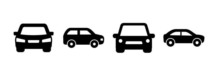 Car icon car sign sedan Royalty Free Vector Image
