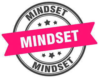 Mindset stamp label on transparent Royalty Free Vector Image