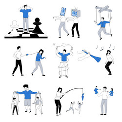 Stop psychological manipulation infographics Vector Image