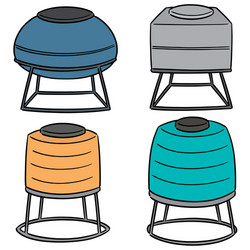 Set water storage tanks Royalty Free Vector Image