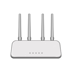 Internet router cartoon Royalty Free Vector Image