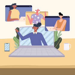 Virtual Conference Call Vector Images (over 7,100)