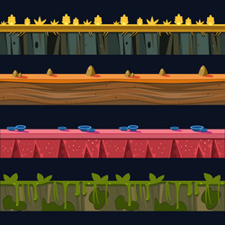 Different ground platformer level floor design set