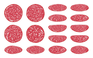 Color seamless pattern with salami Royalty Free Vector Image