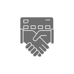 Credit card with handshake contract agreement Vector Image