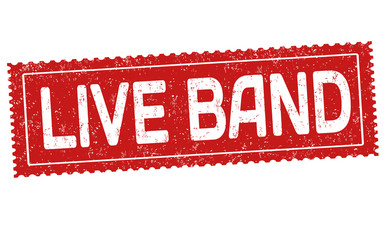 Live music sign or stamp Royalty Free Vector Image