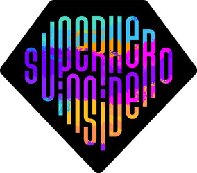 Modern super hero inside lettering great design Vector Image