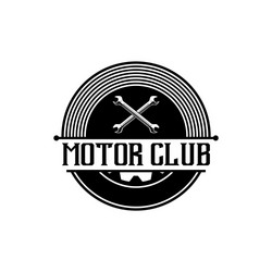 Motor club logo design template Royalty Free Vector Image