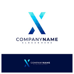 Triangle x logo design creative x logo concepts Vector Image