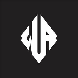 Wa logo with circle rounded negative space design Vector Image