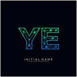 Ye initial logo with colorful circle template Vector Image