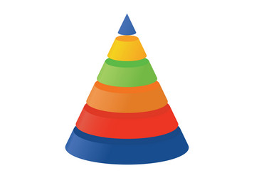 3d infographic with cone Royalty Free Vector Image