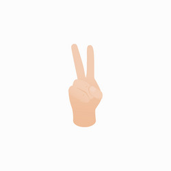 Hand with two fingers isometric 3d icon Royalty Free Vector